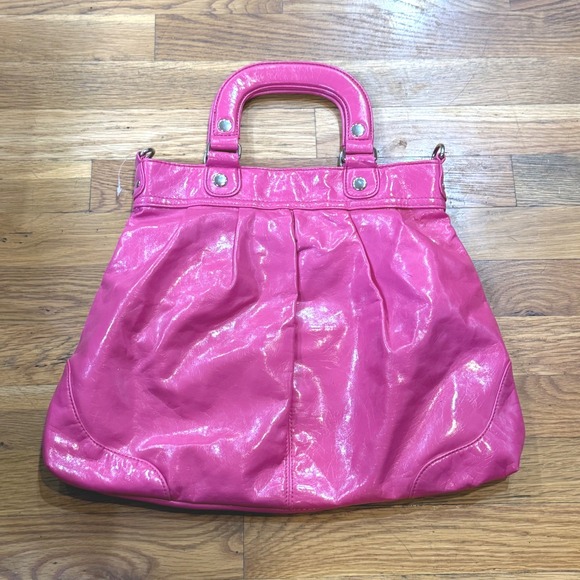 Chateari | Bags | Chateari Hot Pink Patent Faux Leather Handbag Satchel ...